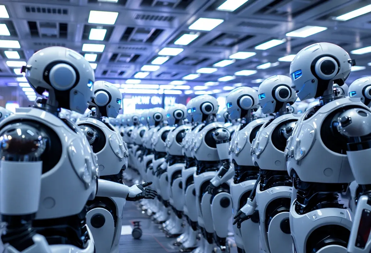 "an infinite line of robots" | HackerNoon