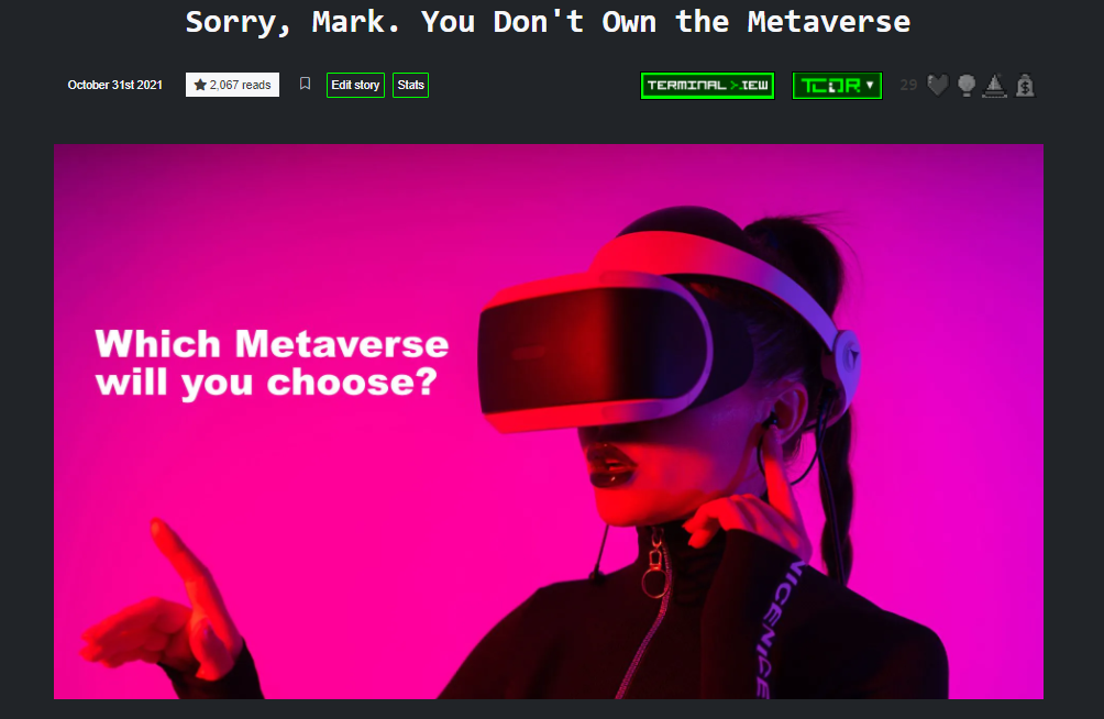 #Gaming-Metaverse Writing Contest 2021: Final Announcement | HackerNoon